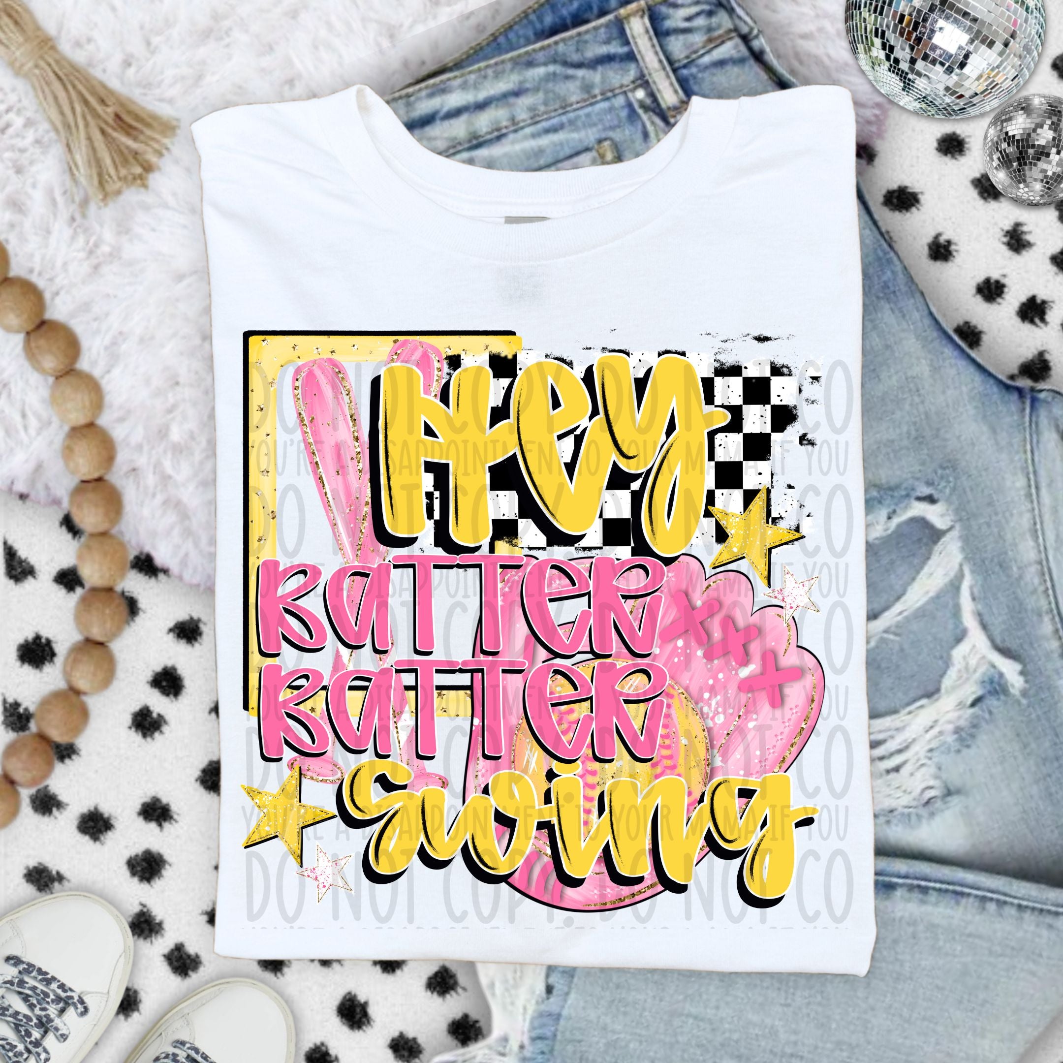 Hey Batter Batter Swing Preppy Softball – Country Print Co