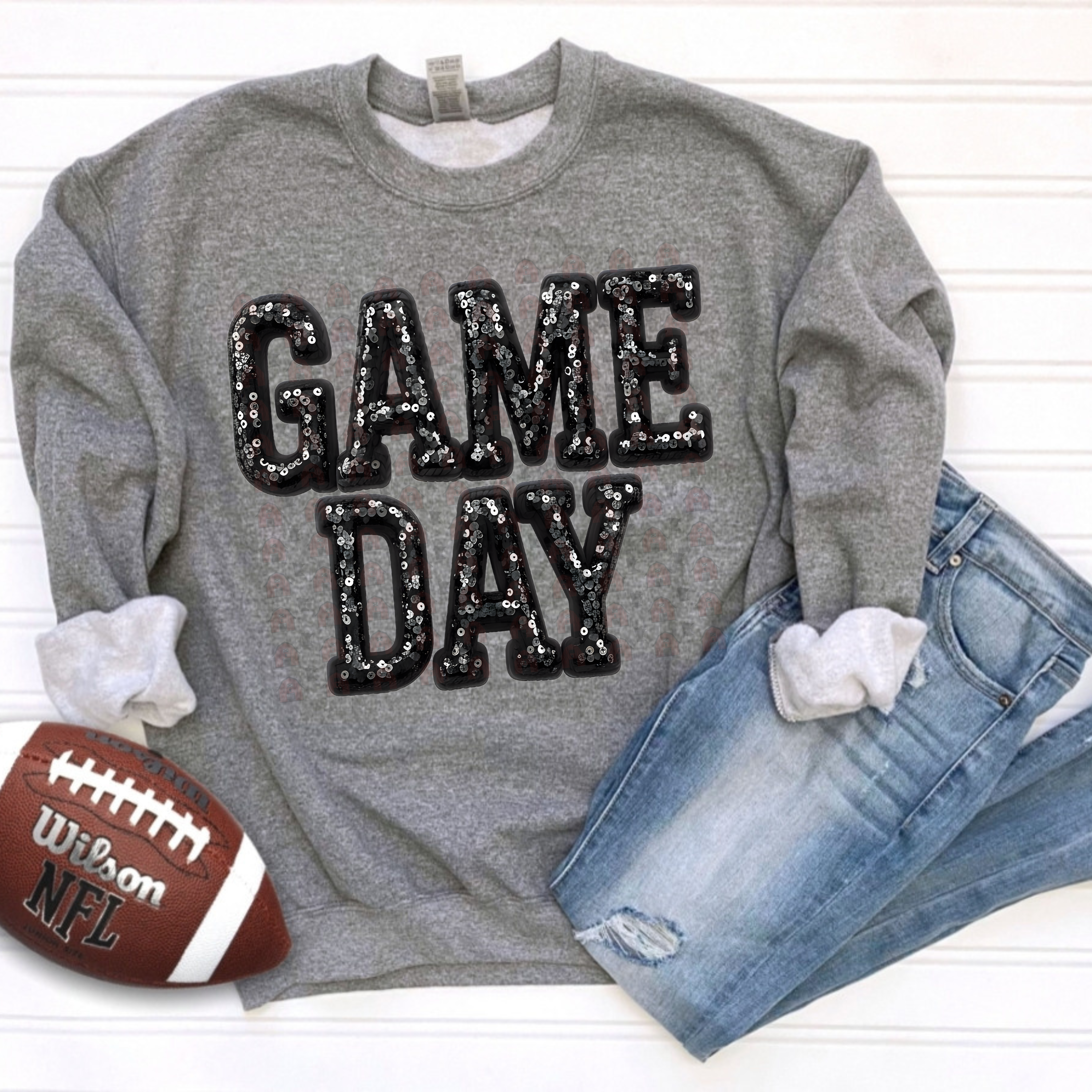 Black Game Day Sequin Appearance – Country Print Co