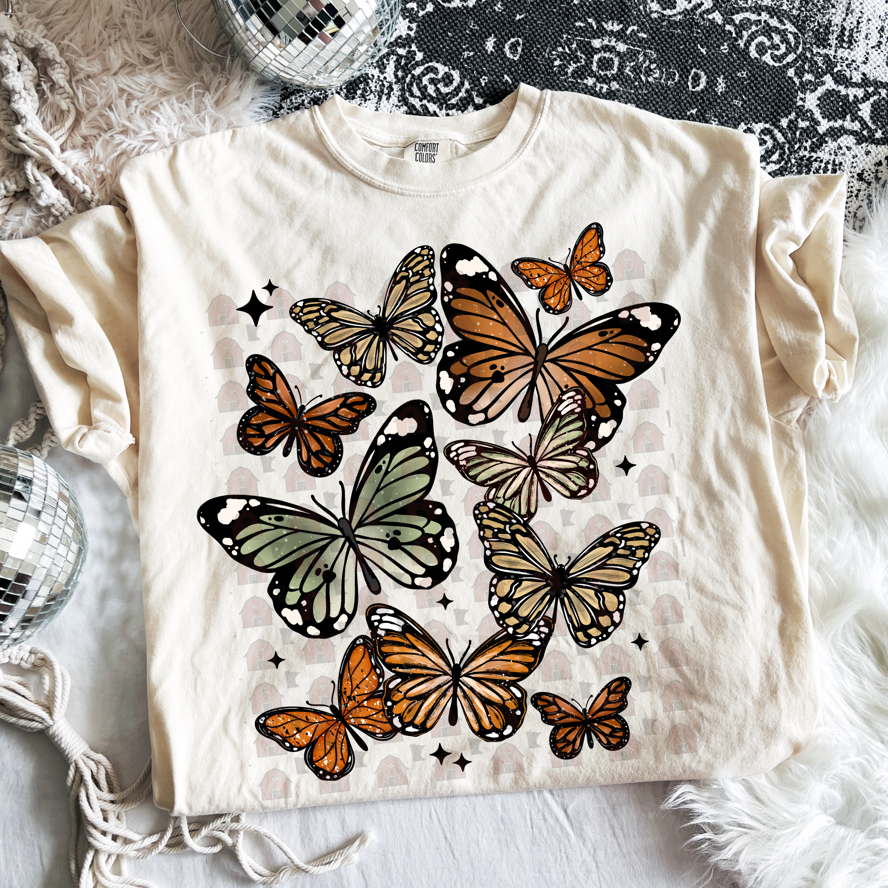 Flying Butterflies Collage – Country Print Co