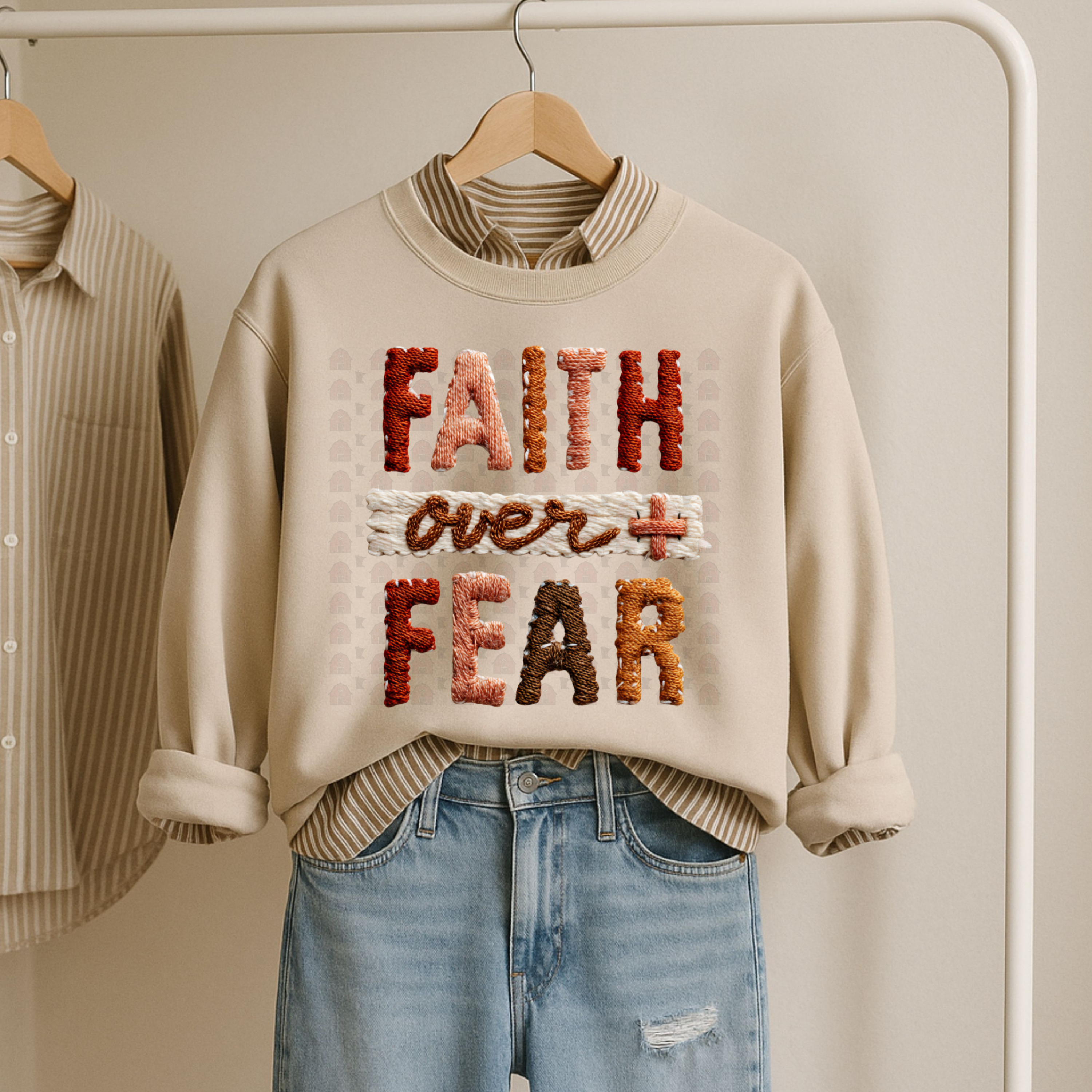 Stitched Faith Over Fear – Country Print Co